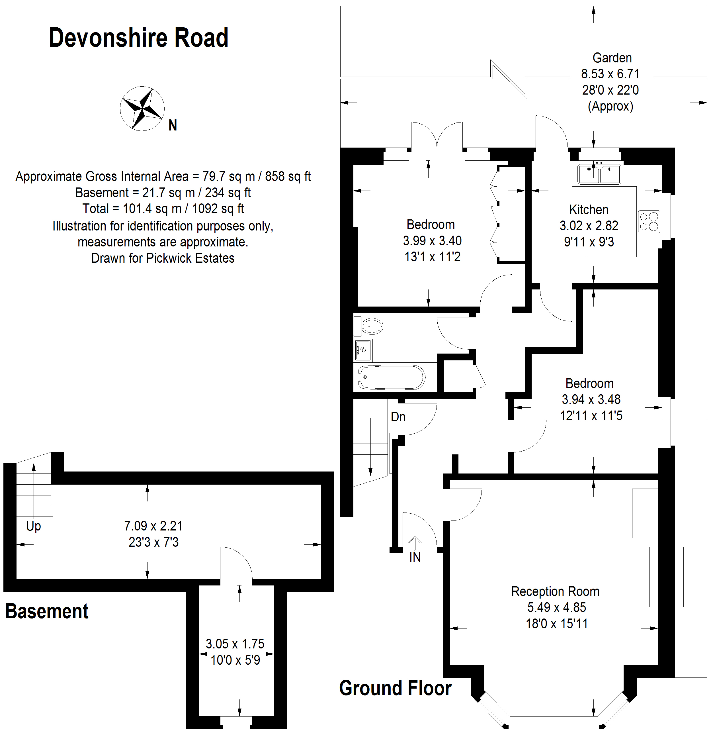 2 Bedroom Flat | SE23 3LZ | Devonshire Road | Pickwick Estates