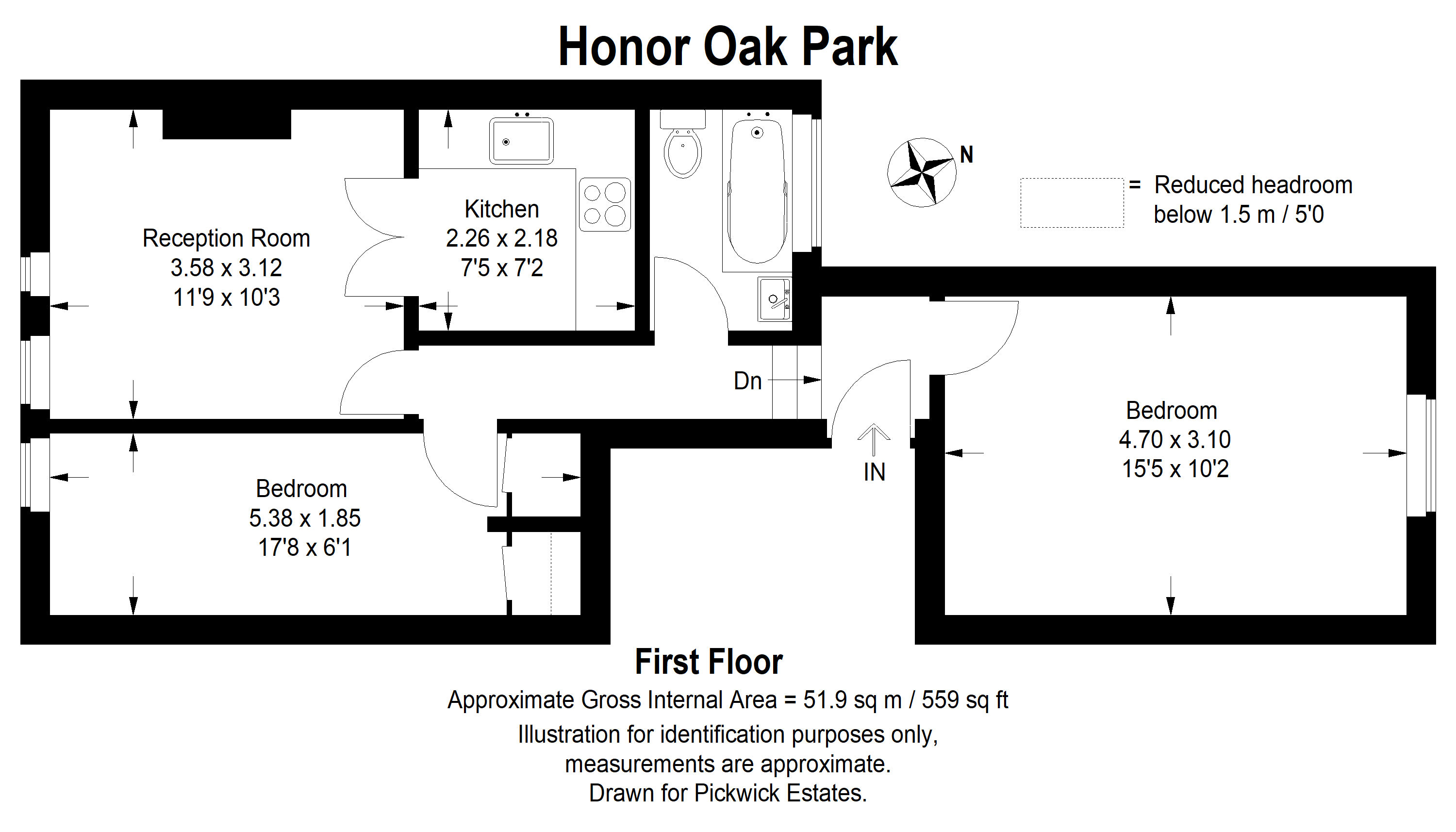 2 Bedroom Flat | SE23 1DY | Honor Oak Park | Pickwick Estates